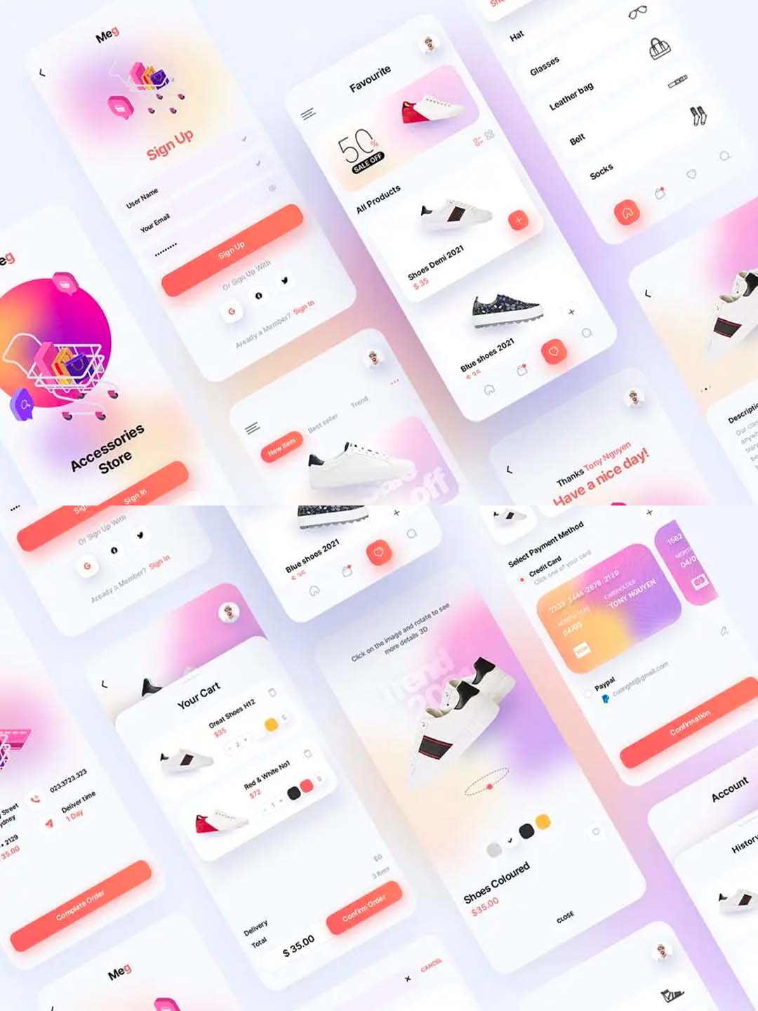 活动类app UI资源门票、购票app UI界面设计资源xd,sketch,fig源文件
