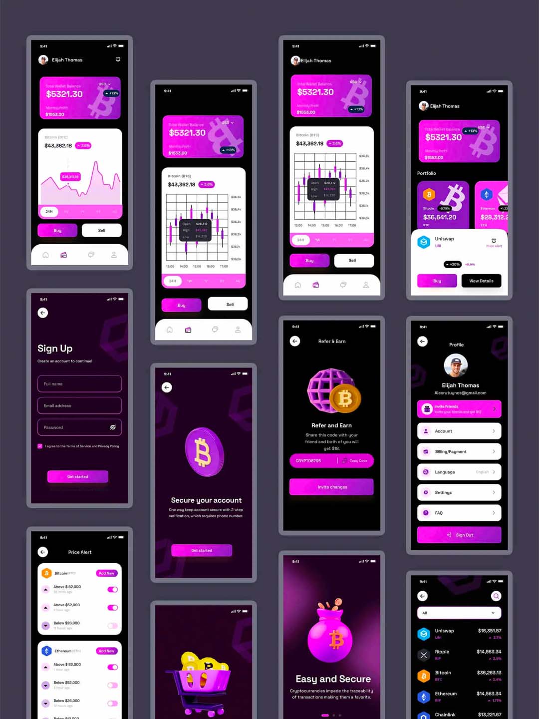 语言学习APP界面设计 | UI设计Figma、XD源文件