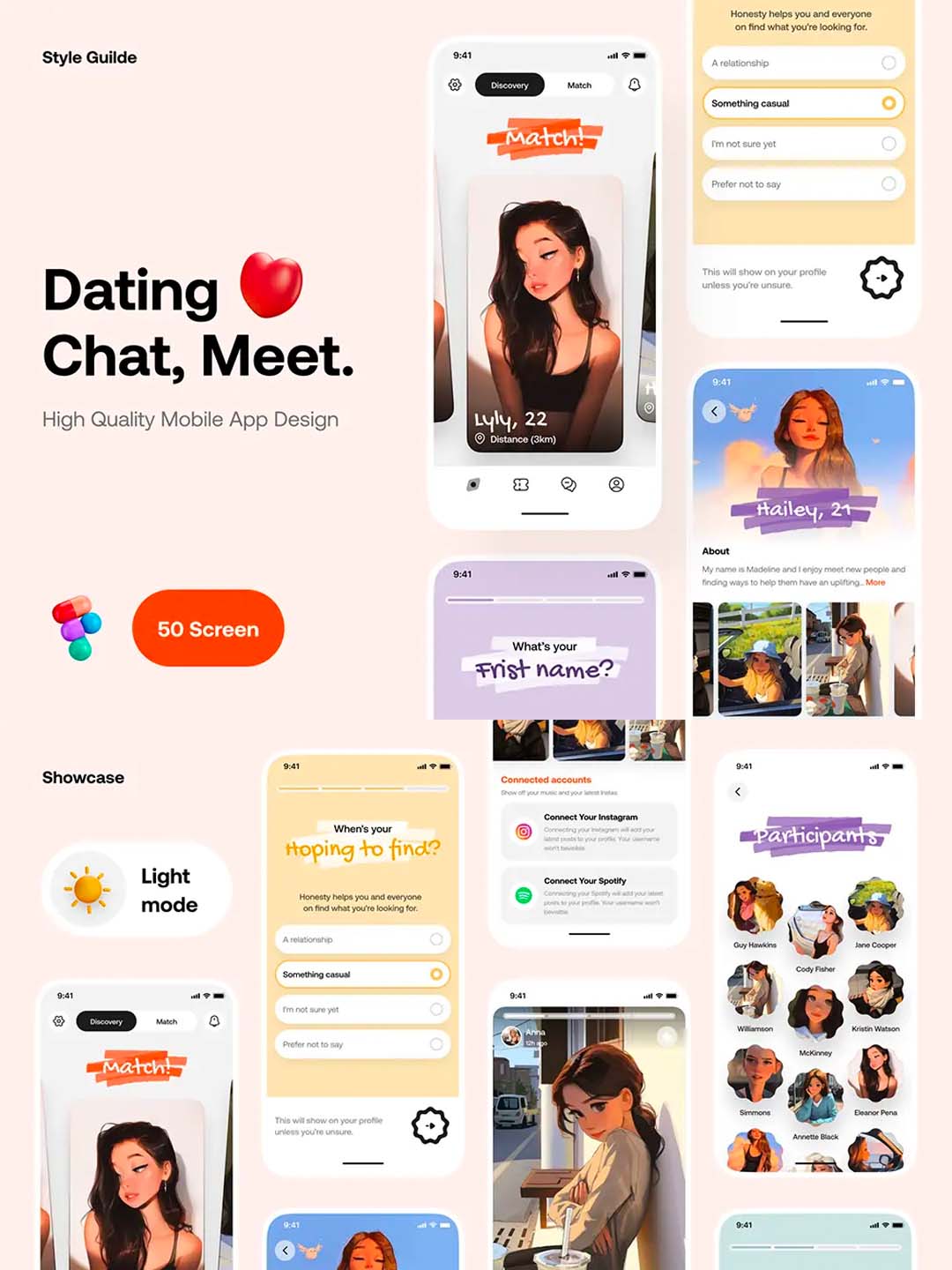 一组个人主页UI界面源文件下载，用户中心个人资料页ui kit组件下载，figma原文件