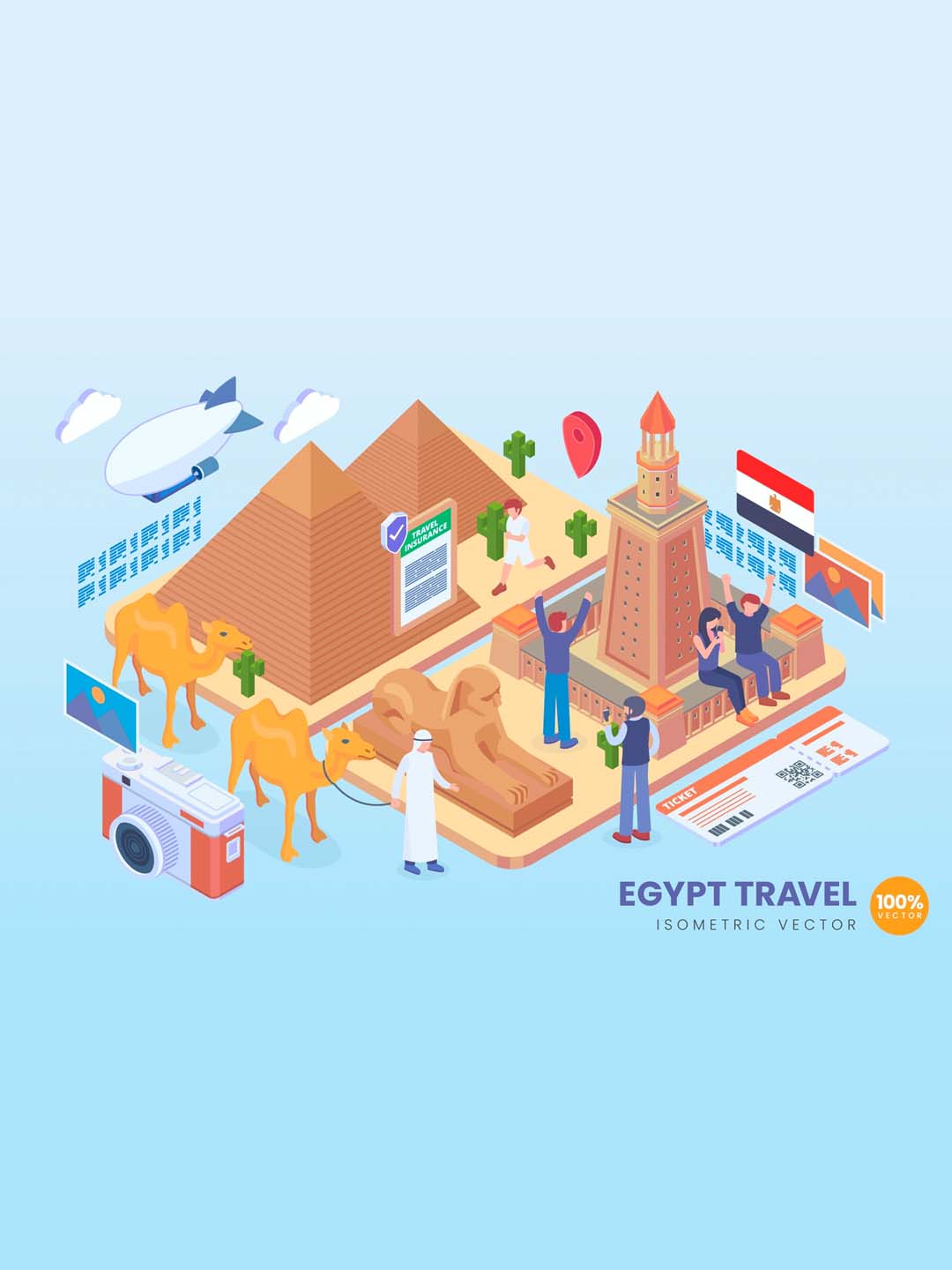 等距2.5D工业工厂复杂矢量场景概念插画 Isometric Industrial Factory Complex Vector Scene