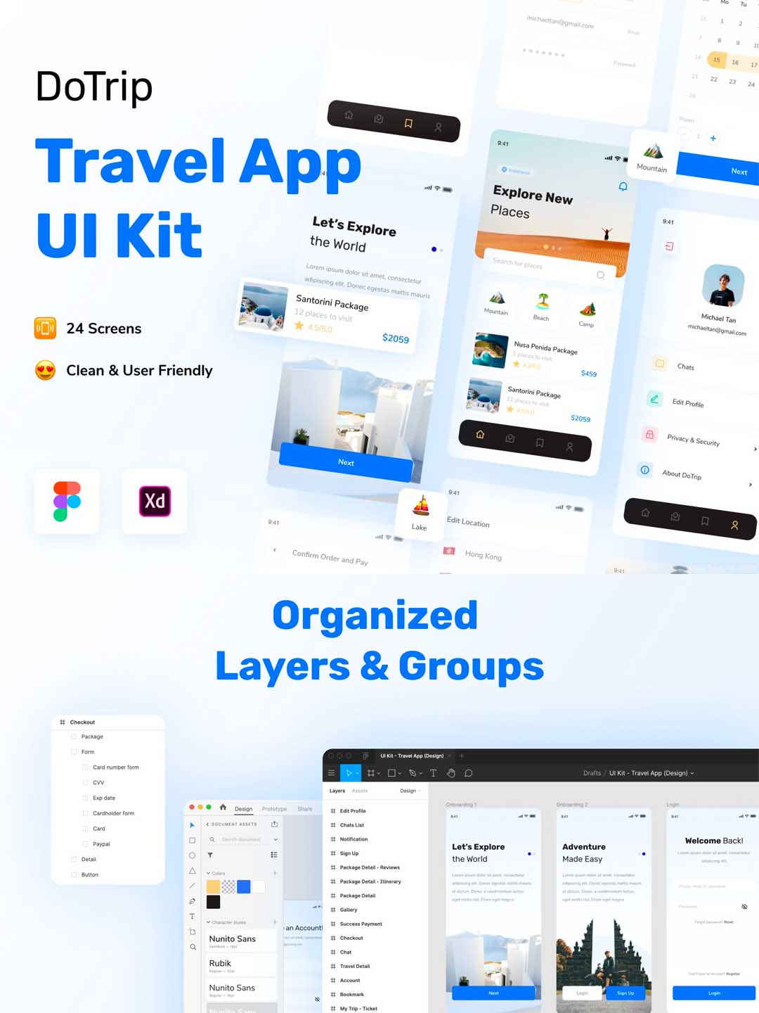2个色彩主题 成套金融app ui bankX .xd素材下载