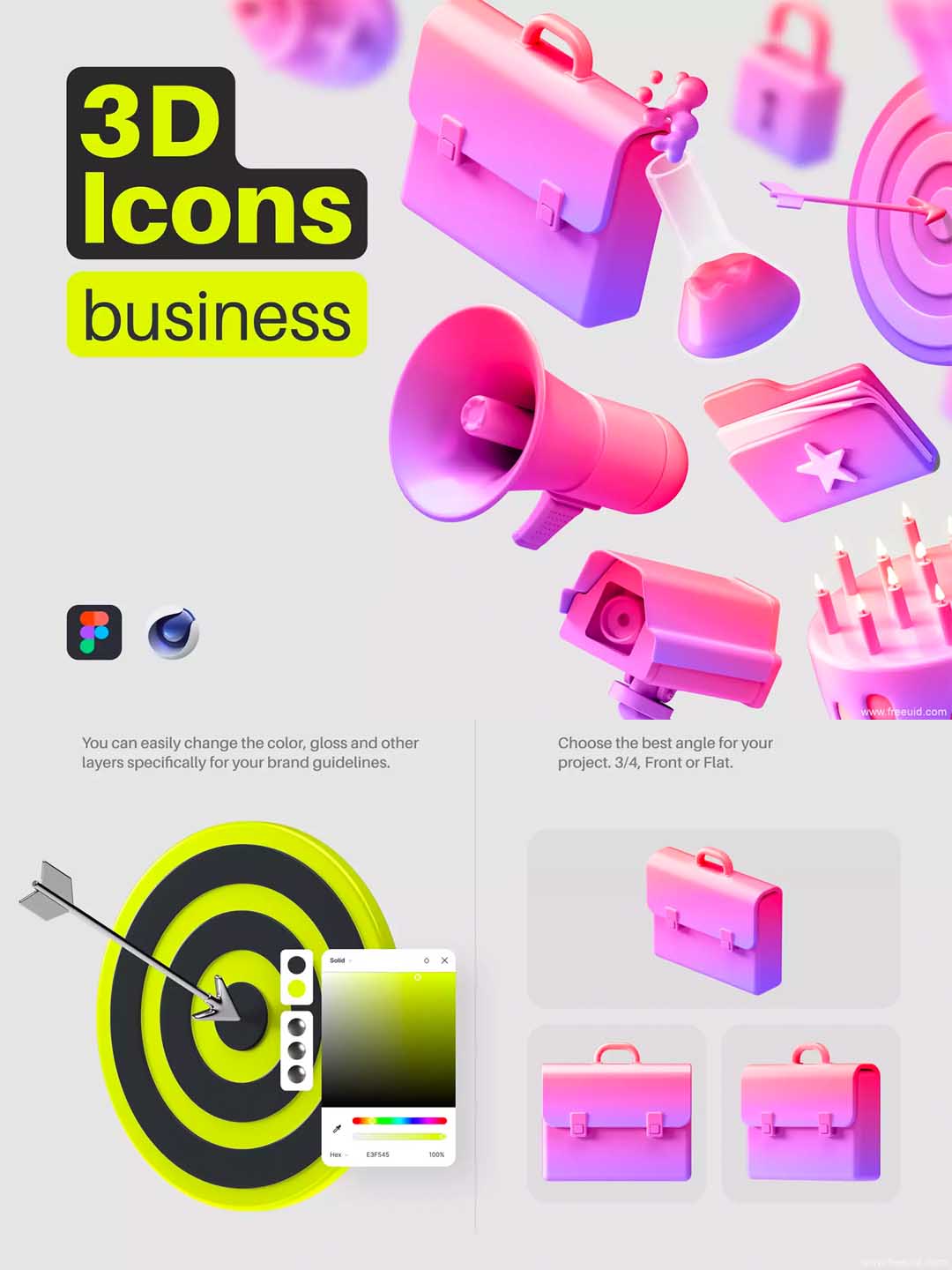 288 个图标库,4 种样式（浅色、常规、填充、双色调）支持（Figma、Adobe XD、SVG）