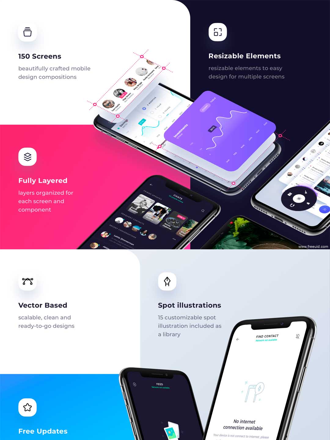 科技感灯具app素材sketch，xd，figma格式