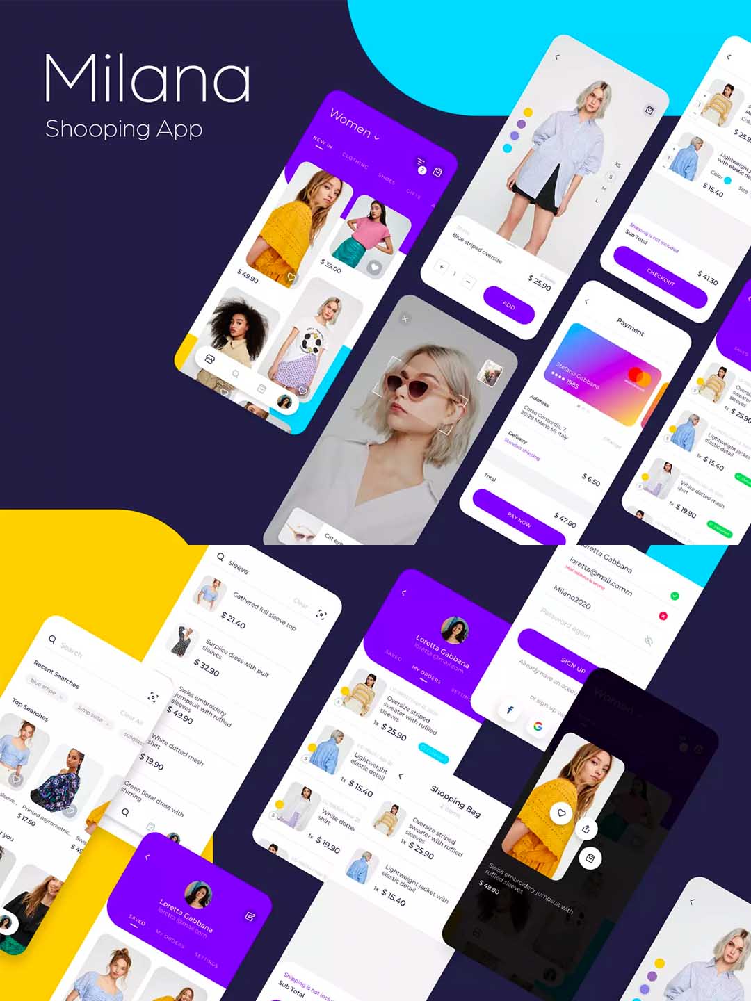 科技感灯具app素材sketch，xd，figma格式
