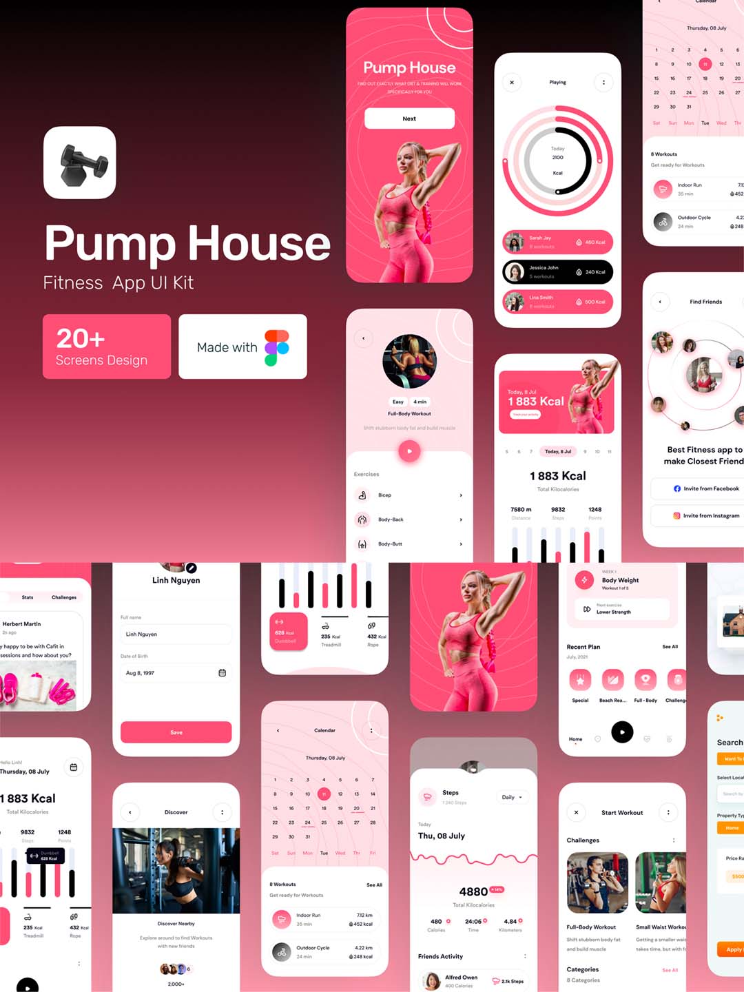 社交类K歌应用UI界面设计，短视频app UI源文件，K歌直播APP UI设计源文件