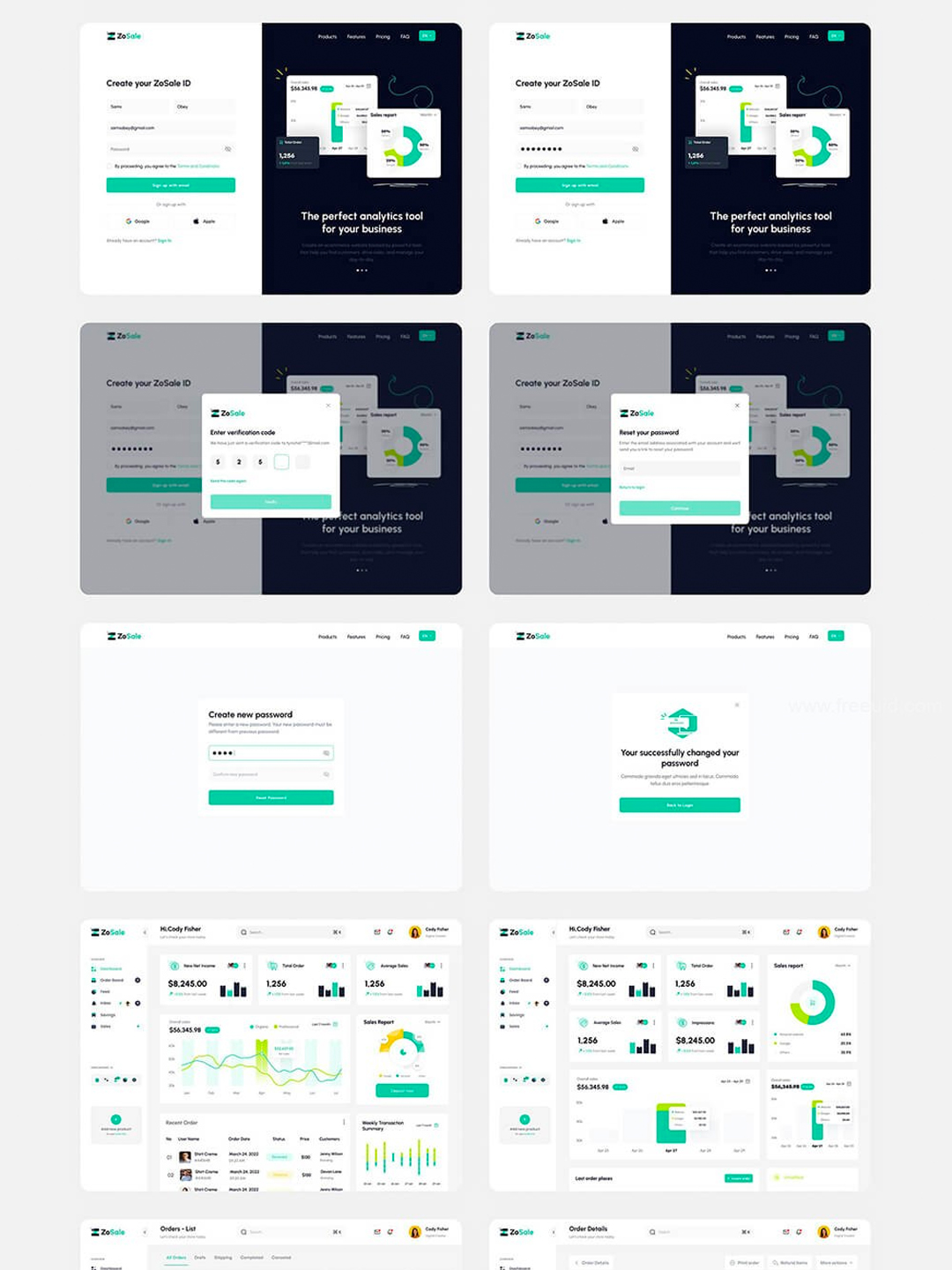一组B端后台页面的侧边栏侧边导航UI设计模板资源含FIG,SKETCH,XD
