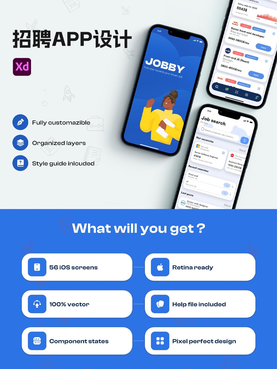 高保真UI设计原型图 | 蓝牙APP界面xd设计源文件