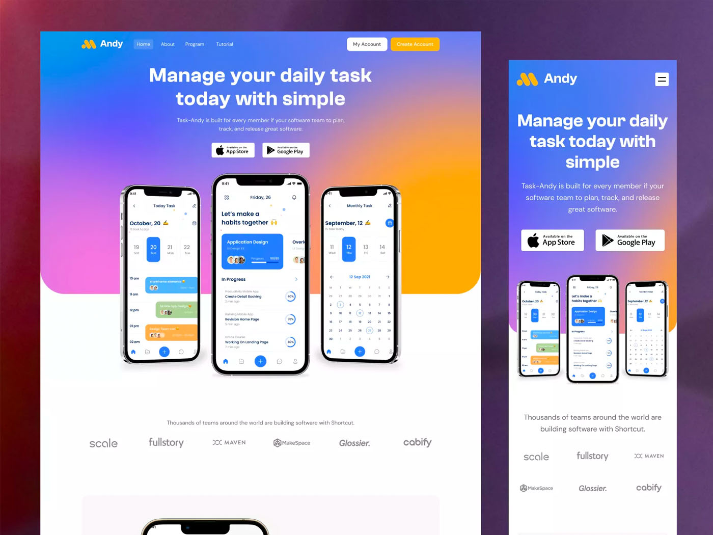 左滑帮我设计网站/高保真原型图Figma、Sketch、XD源文件分享
