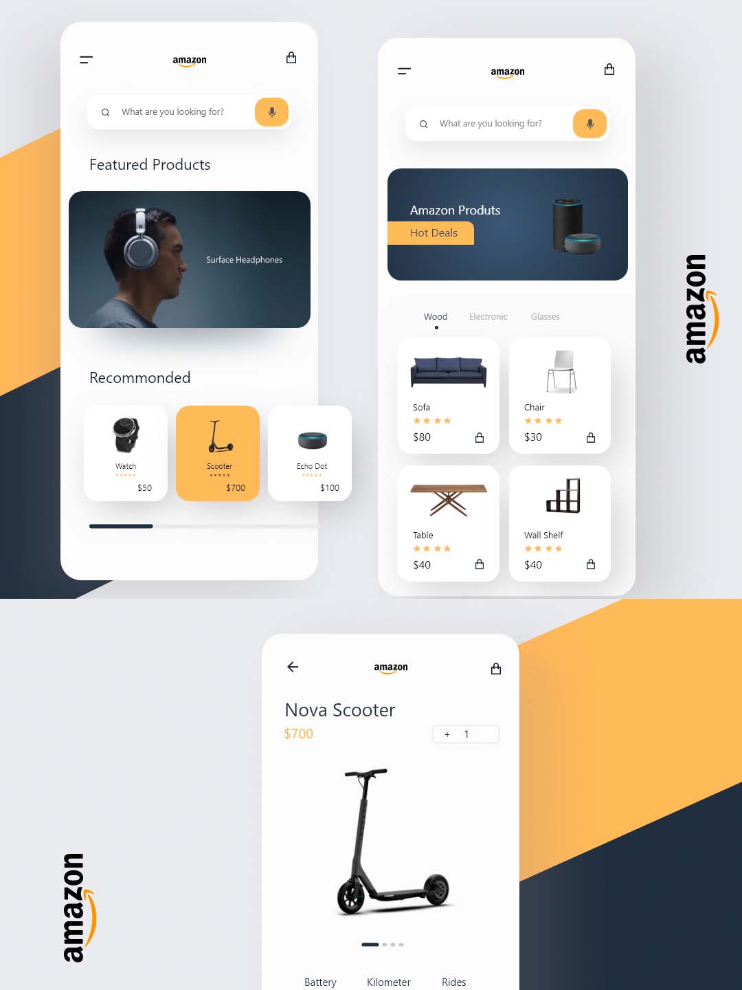 amazon 亚马逊商城UI组件,xd源文件下载