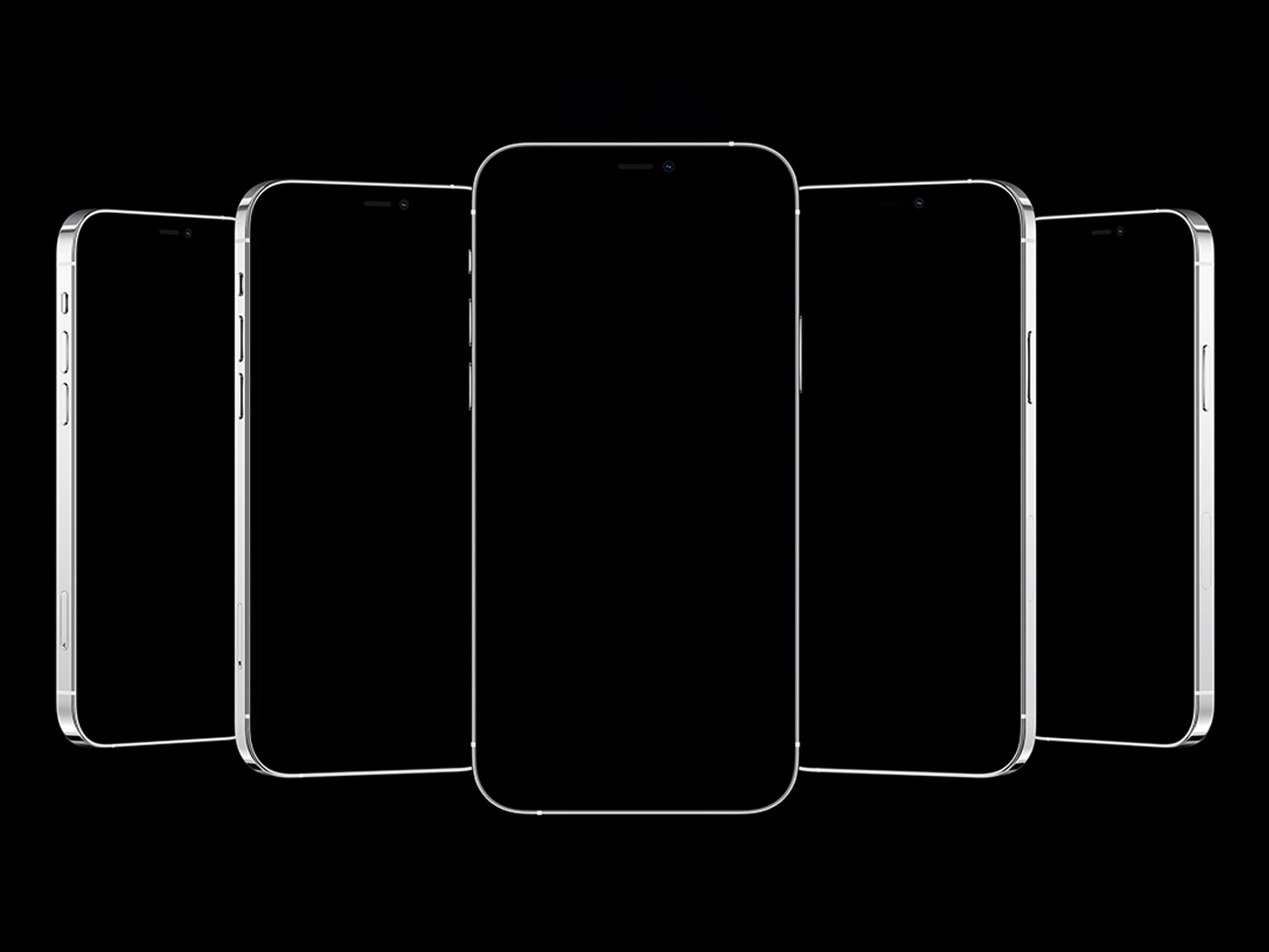 21 个3D 手机模型样机blender,png格式