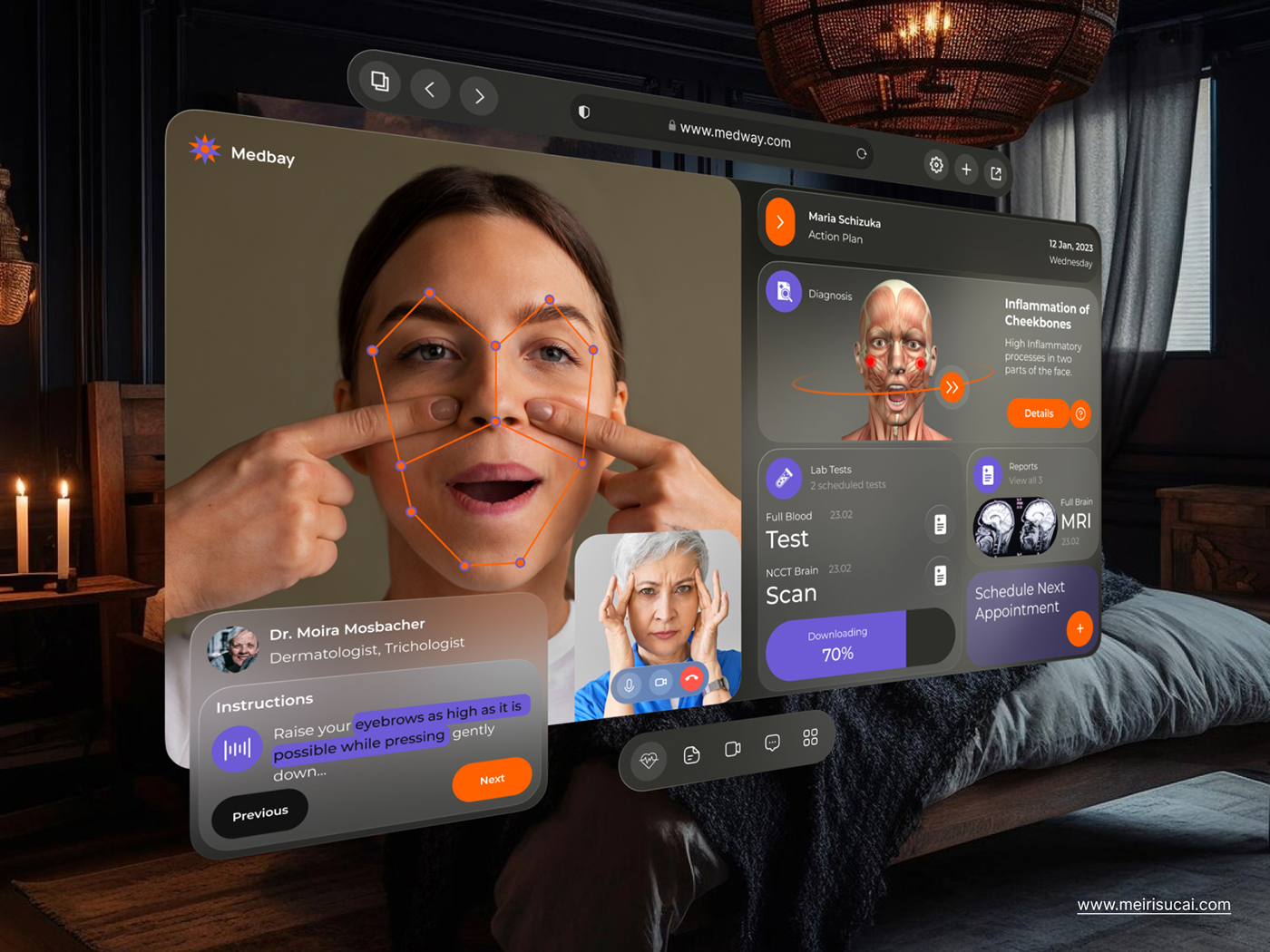 40页高级健康咨询app应用程序 UI 套件figma格式