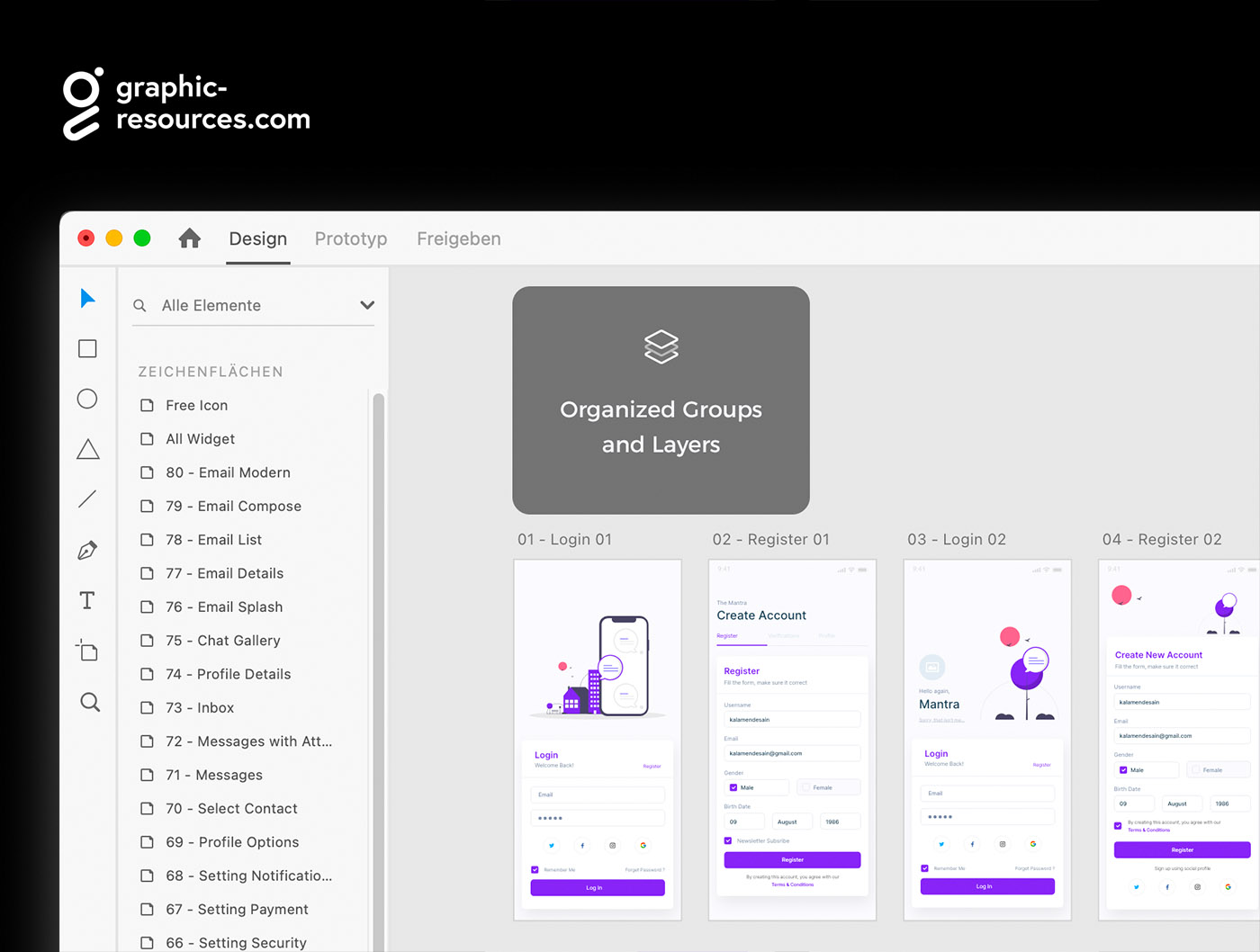 「4种格式」80页项目管理小程序，app高保真原型 – UI 套件sketch，xd，figma，psd格式
