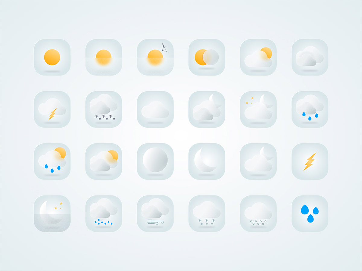 24个天气预报icon图标figma源文件