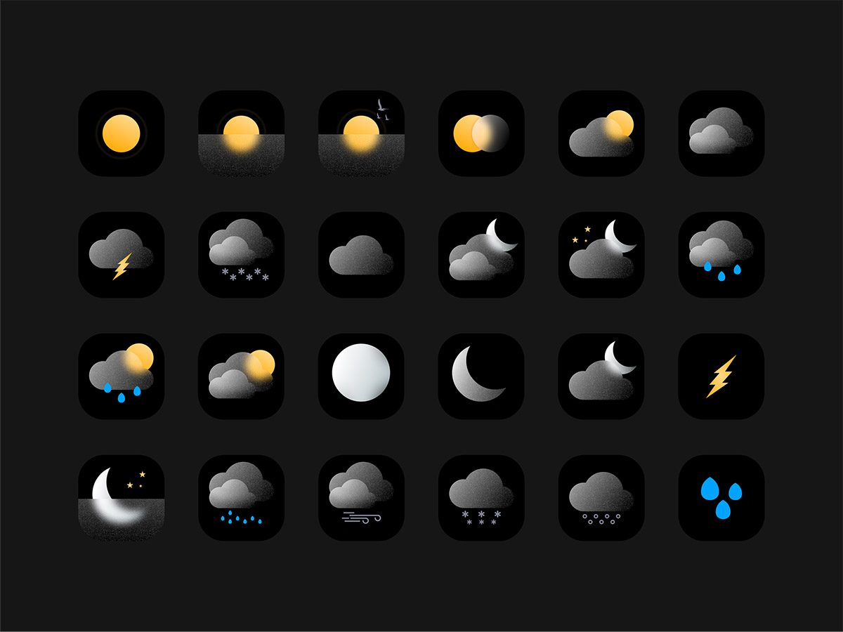 24个天气预报icon图标figma源文件