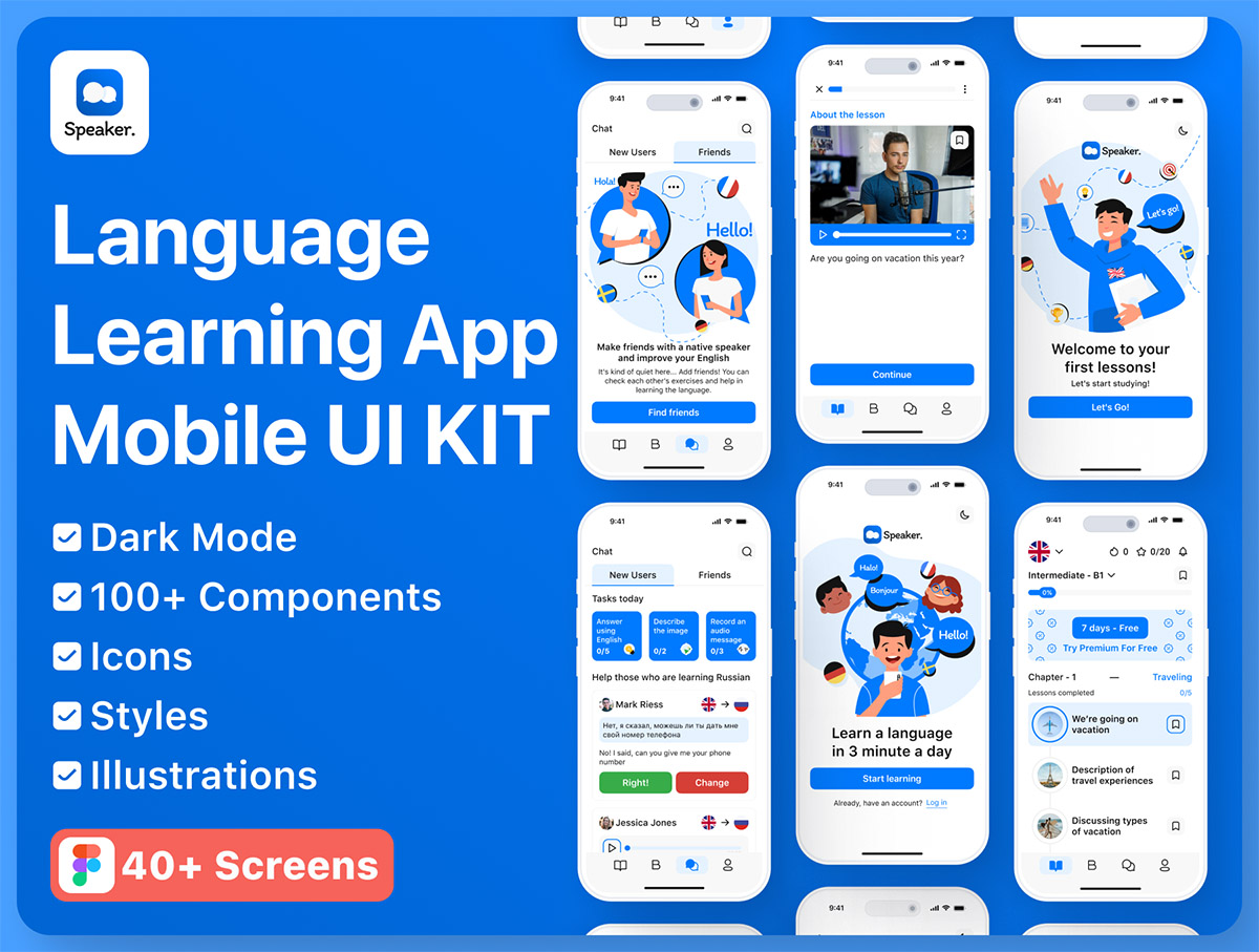 10组移动端底部导航栏设计figma源文件分享
